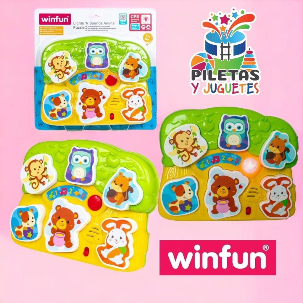 Puzzle de animales con luces y sonidos - Piletas y Juguetes